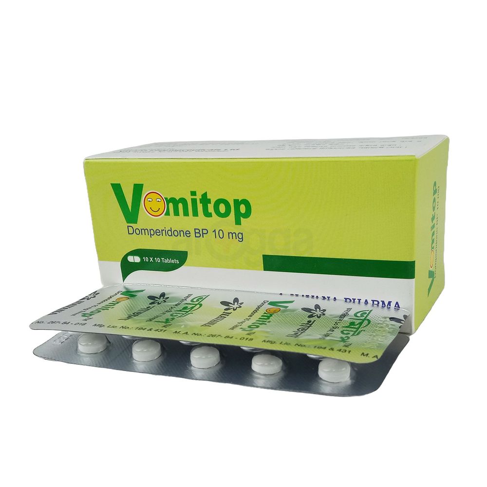 Vomitop 10mg Tablet - Arogga Online Pharmacy