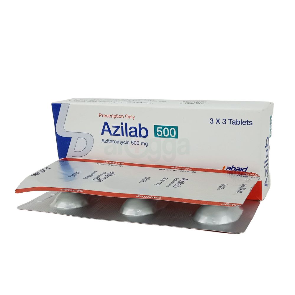 Azilab 500mg Tablet - এজিল্যাব ৫০০ মি.গ্রা. ট্যাবলেট - Arogga Online ...