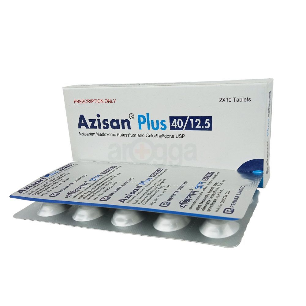 Azisan Plus 40mg+12.5mg Tablet - এজিসান প্লাস ৪০মি.গ্রা. + ১২.৫মি.গ্রা ...