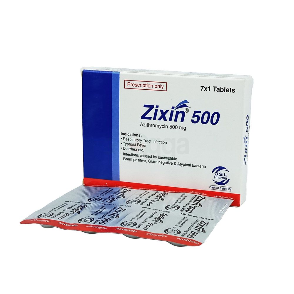 Zixin 500mg Tablet - Arogga Online Pharmacy