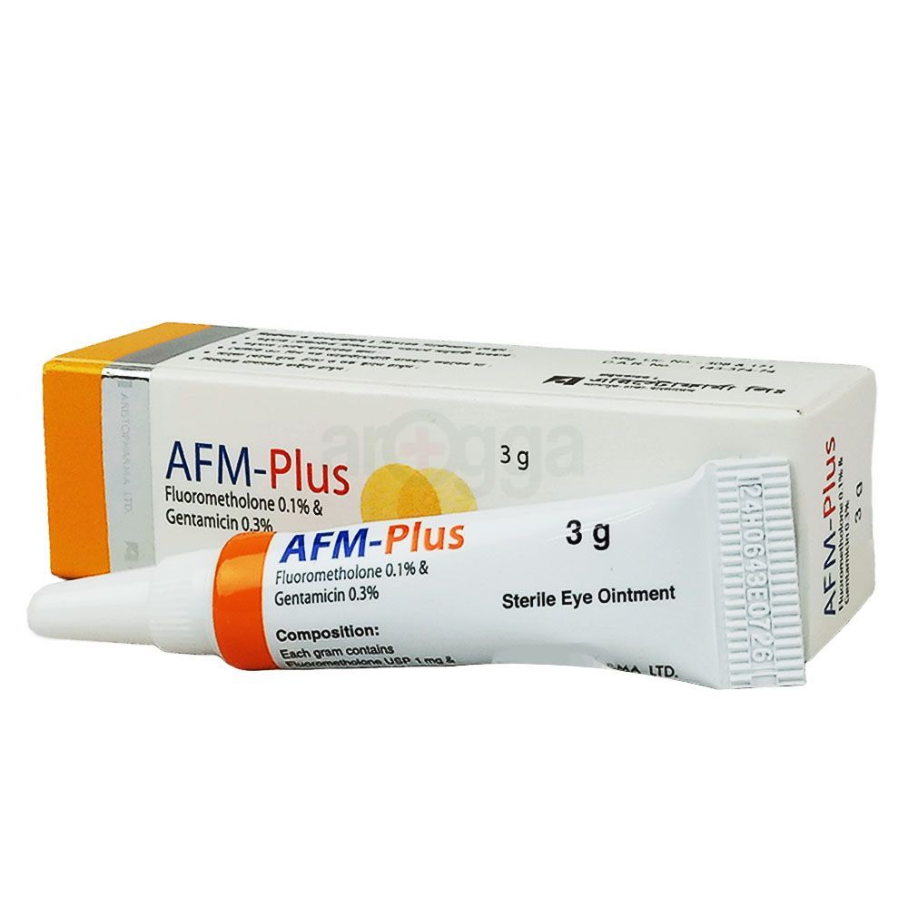 AFM Plus 0.1%+0.3% Eye Ointment - Arogga Online Pharmacy