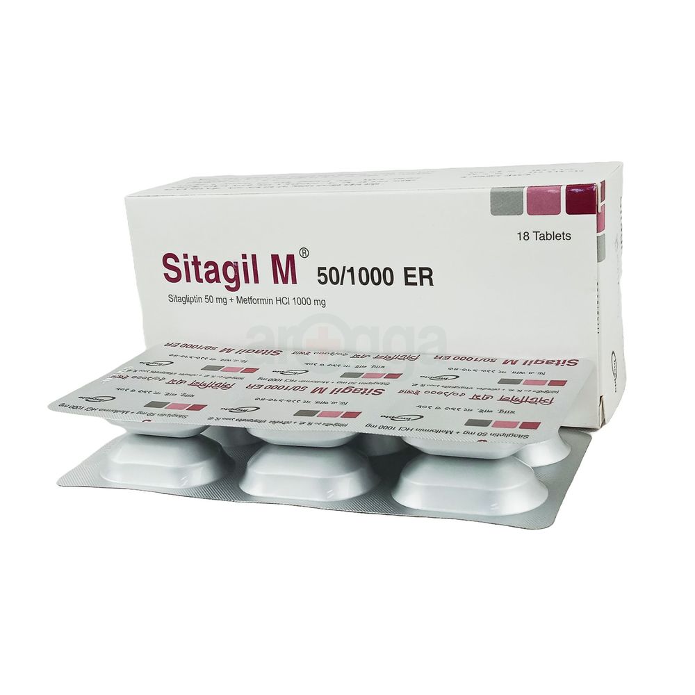 Sitagil M 50/1000 ER 1000mg+50mg Tablet - Arogga Online Pharmacy