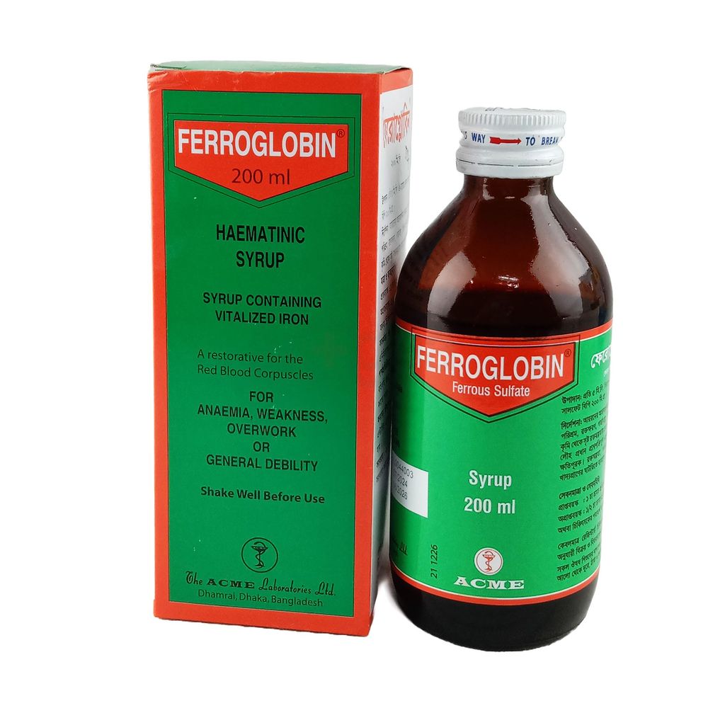 Ferroglobin 200mg/5ml Syrup - Arogga Online Pharmacy