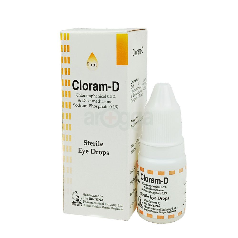Cloram D 0.1%+0.5% Eye/Ear Drops - Arogga Online Pharmacy