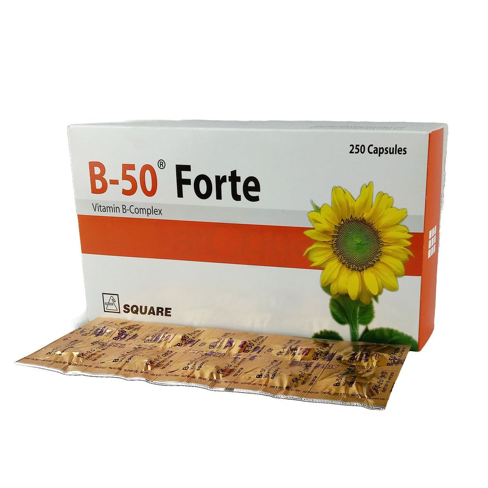 B-50 Forte Capsule - বি-৫০ ফোর্ট ক্যাপসুল - Arogga Online Pharmacy