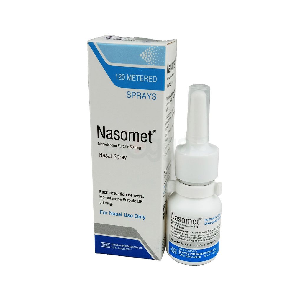 Nasomet Nasal Spray 50mcg/Spray Nasal Spray - Arogga Online Pharmacy