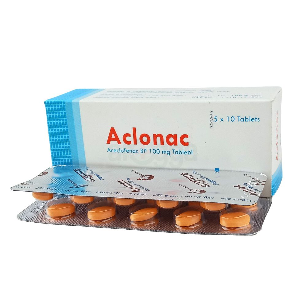 Aclonac 100mg Tablet - Arogga Online Pharmacy