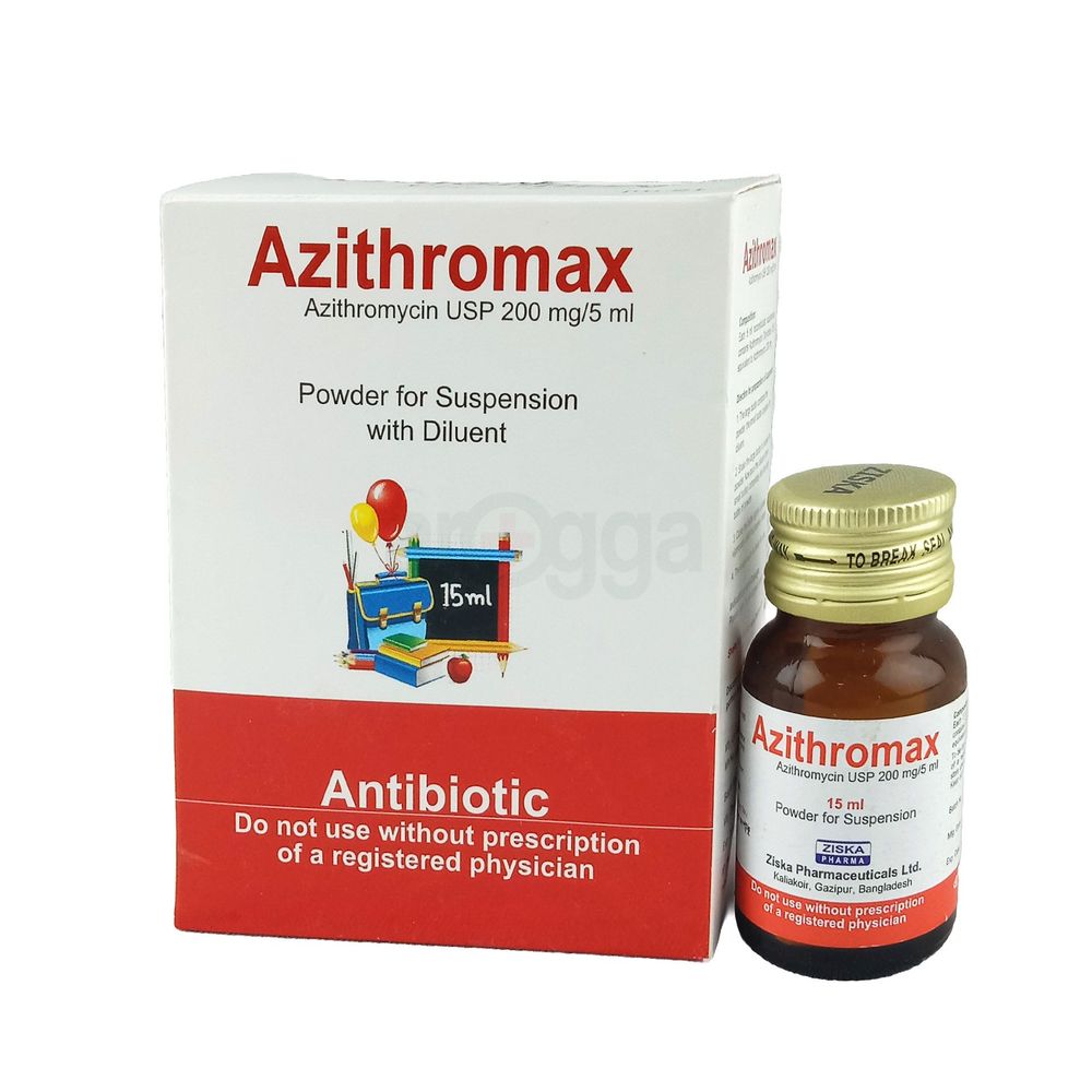 Azithromax 200mg/5ml Suspension - Arogga Online Pharmacy