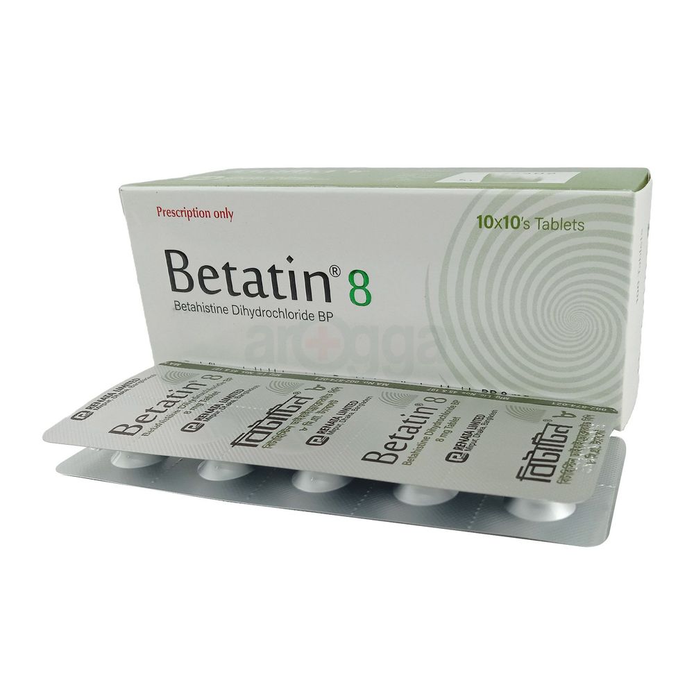 Betatin 8mg Tablet - Arogga Online Pharmacy