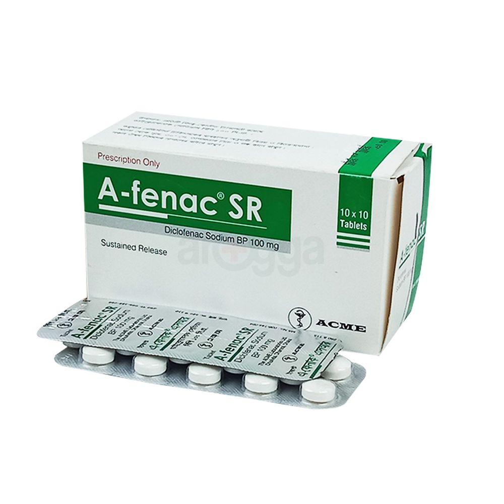 A-Fenac SR 100mg Tablet - এ-ফেনাক এস আর ১০০ মি.গ্রা. ট্যাবলেট - Arogga ...