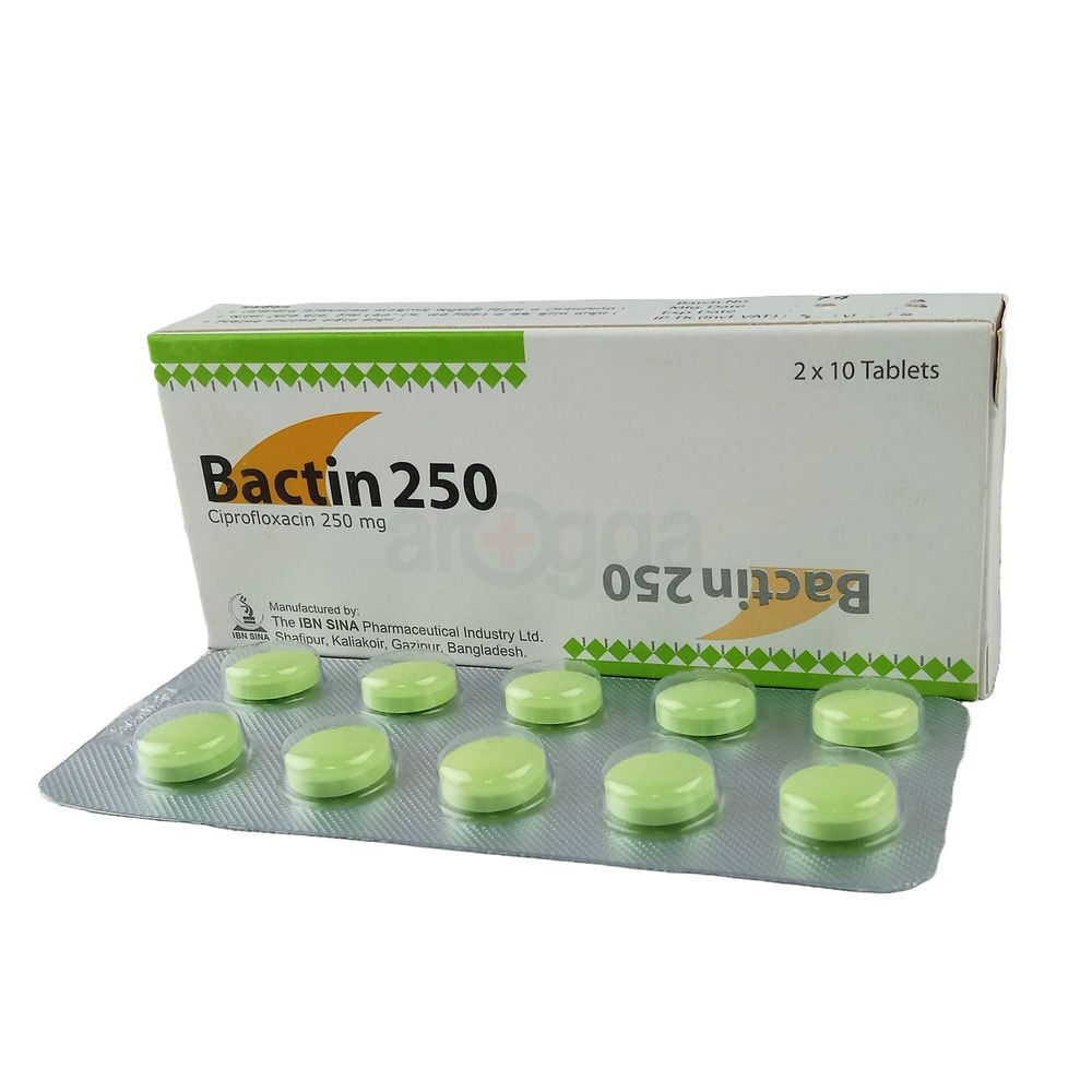 Bactin 250mg Tablet - ব্যাকটিন ২৫০ মি.গ্রা. ট্যাবলেট - Arogga Online ...