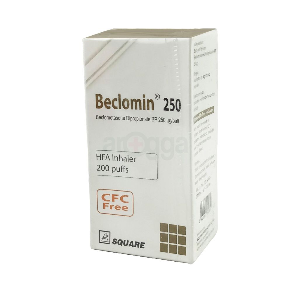 Beclomin HFA 250 250mcg/puff Inhaler - Arogga Online Pharmacy