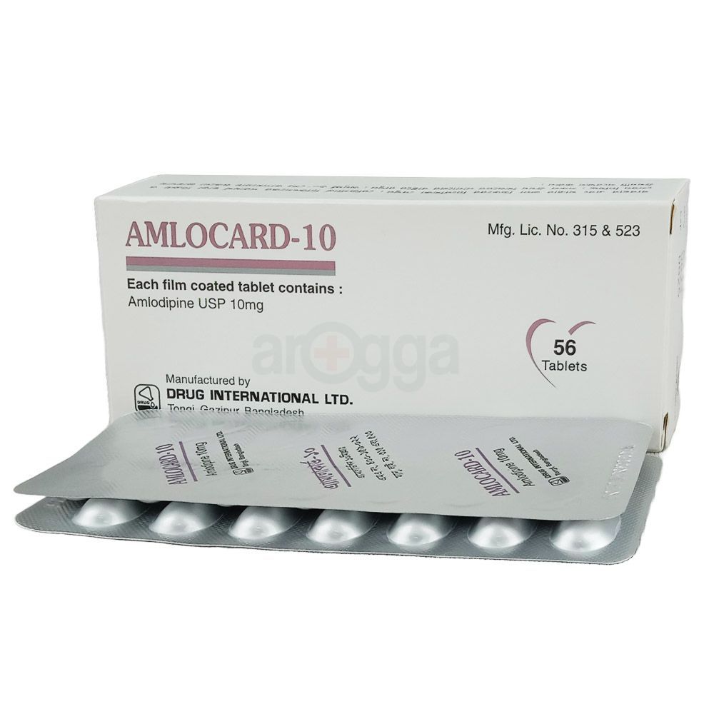 Amlocard 10mg Tablet - Arogga Online Pharmacy