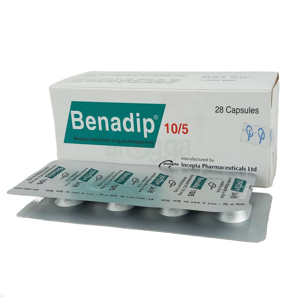 Benadip 5/10 5mg+10mg Capsule - বেনাডিপ ৫ মি.গ্রা.+১০ মি.গ্রা. ক্যাপসুল ...