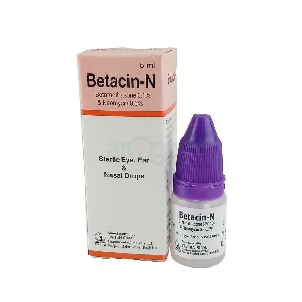 Betacin N Drop 0.1%+0.5% Eye/Ear Drops - Arogga Online Pharmacy