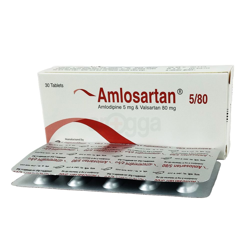 Amlosartan 5/80 5mg+80mg Tablet - Arogga Online Pharmacy