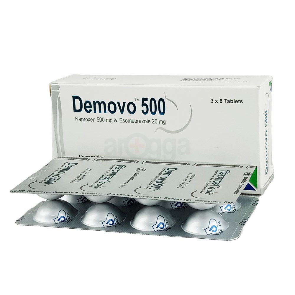 Demovo 500 20mg+500mg Tablet - Arogga Online Pharmacy