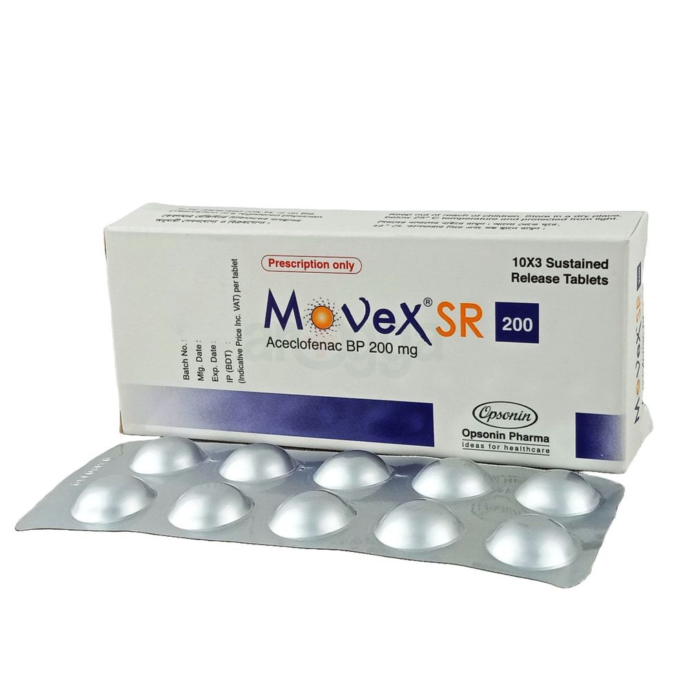 Movex SR 200mg Tablet - Arogga Online Pharmacy