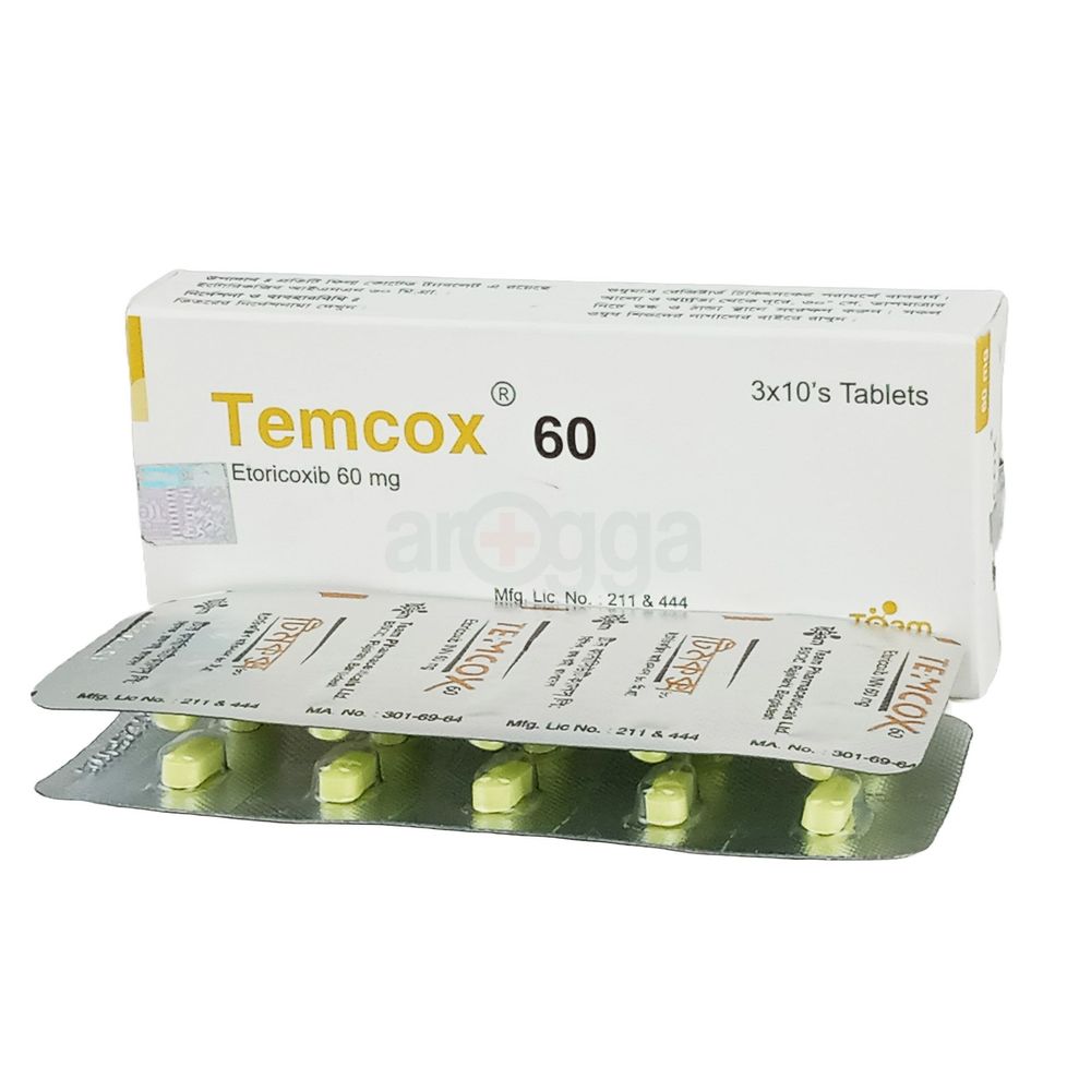 Temcox 60mg Tablet - Arogga Online Pharmacy