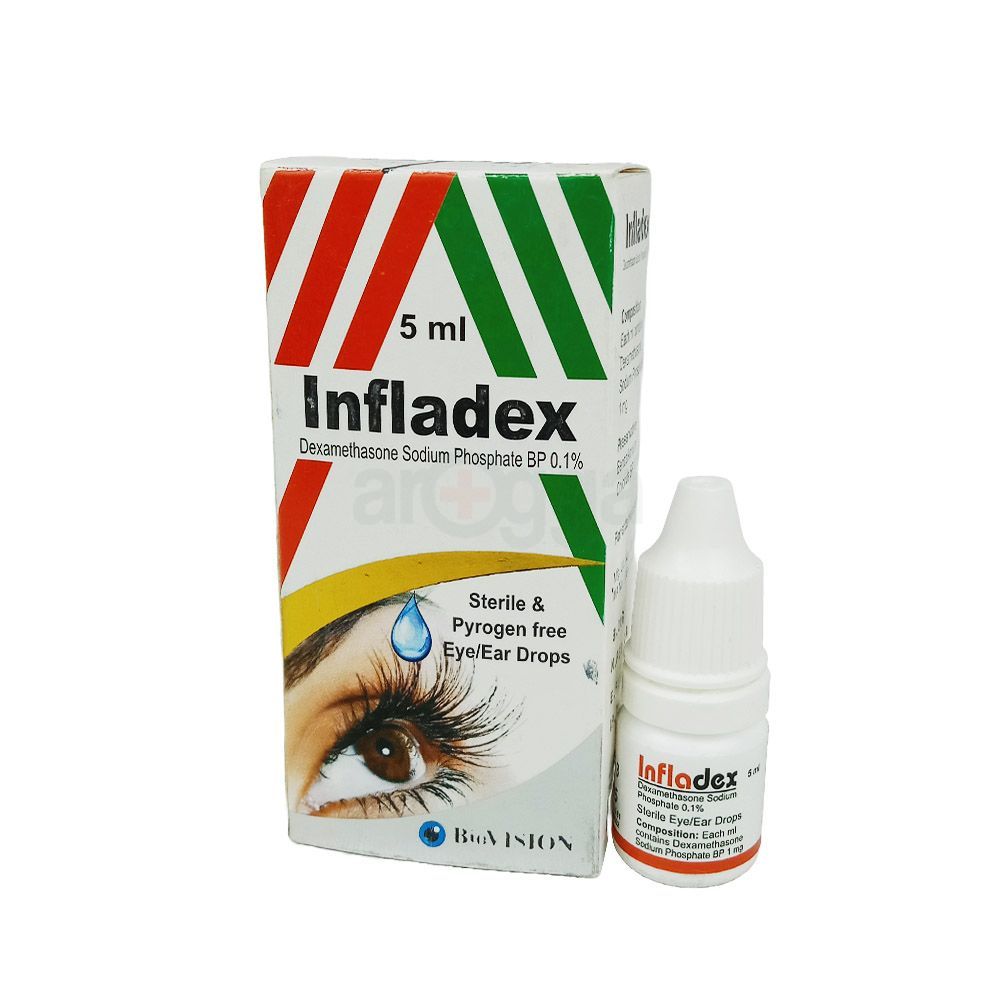Infladex 0.10% Eye/Ear Drops - Arogga Online Pharmacy