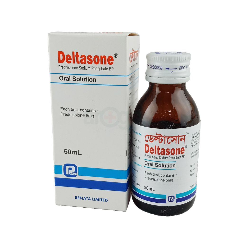 Deltasone 5mg/5ml Oral Solution - Arogga Online Pharmacy