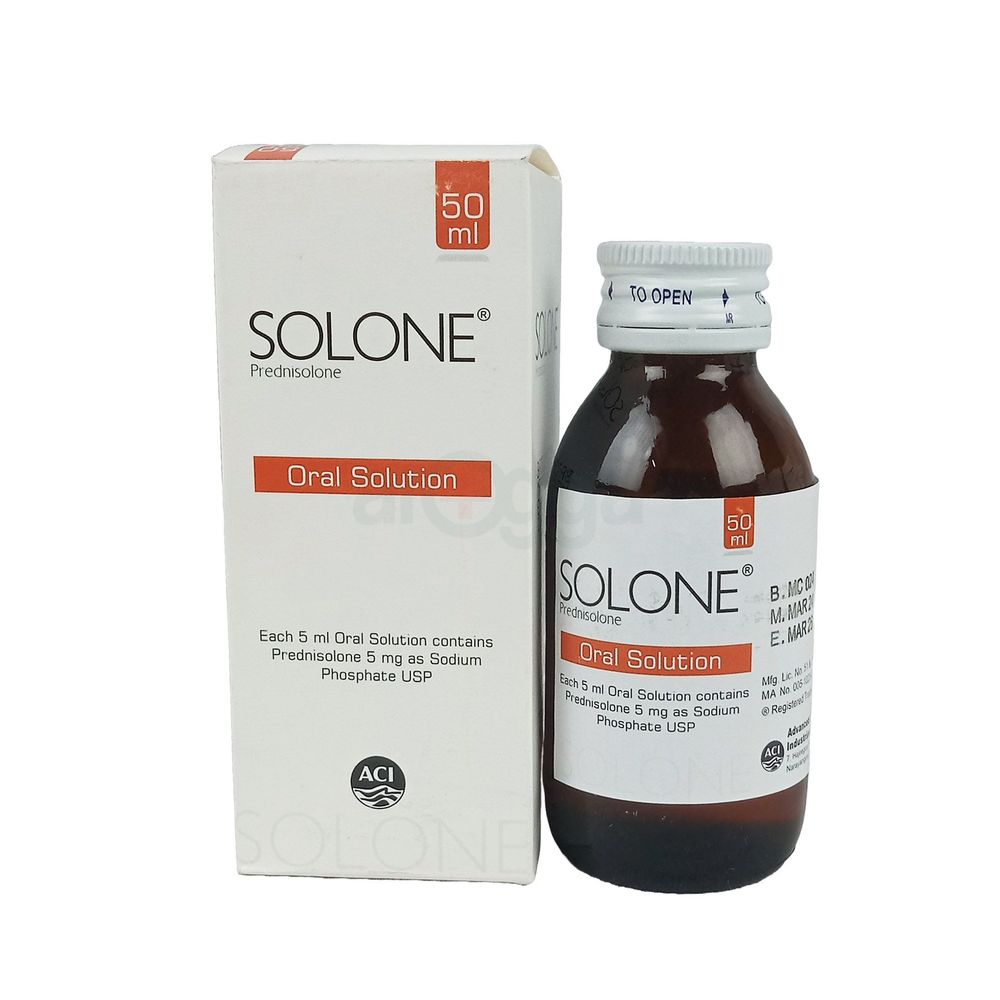 Solone Oral Sol 5mg/5ml Oral Solution - Arogga Online Pharmacy