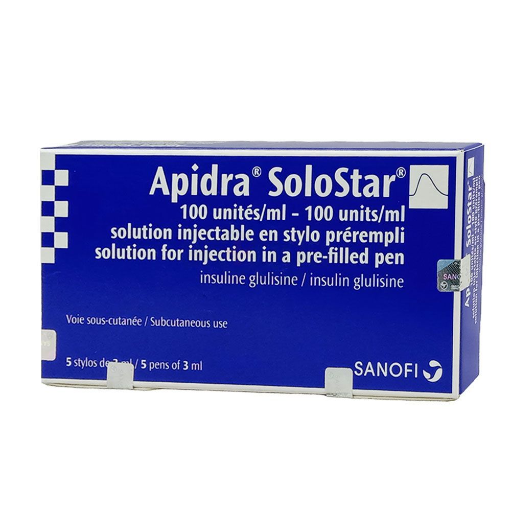 Apidra Solostar Pen 100IU/ml Injection - Arogga Online Pharmacy