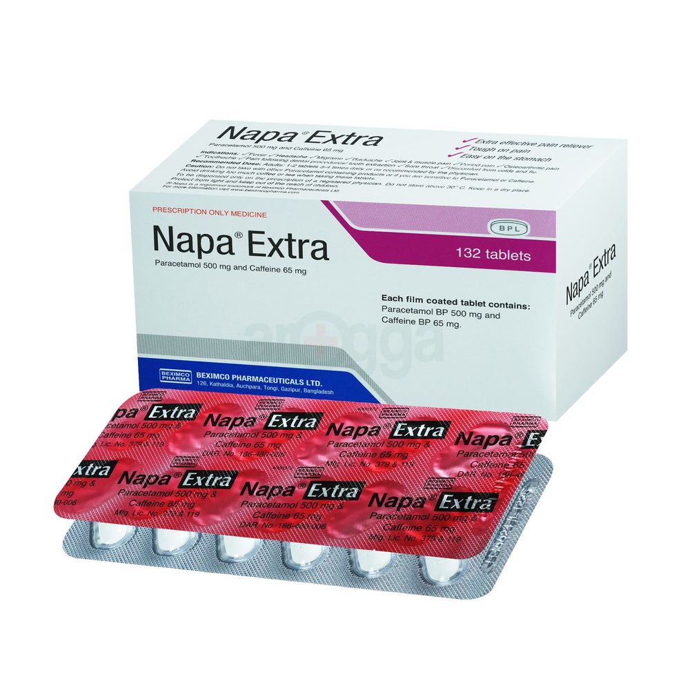 Napa EXTRA 65mg+500mg Tablet - নাপা এক্সট্রা ট্যাবলেট - Arogga Online ...