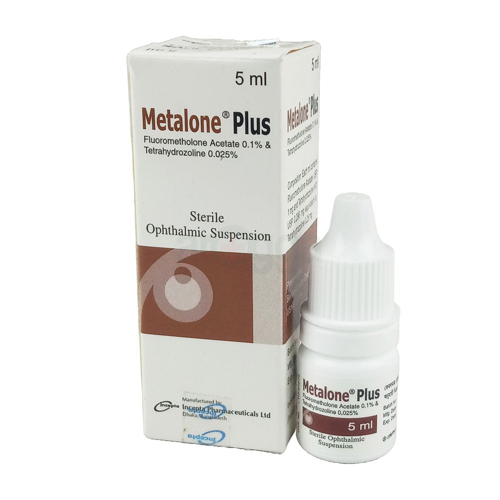 Metalone Plus 0.1%+0.025% Eye Drop - Arogga Online Pharmacy