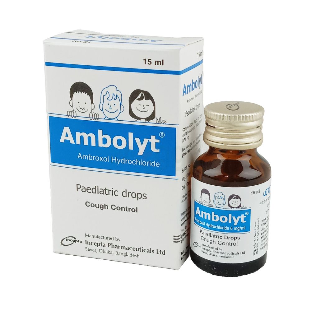 Ambolyt Paediatric Drops 6mg/ml Pediatric Drops - Arogga Online Pharmacy