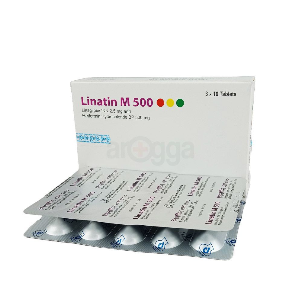 Linatin M 500 2.5mg+500mg Tablet - Arogga Online Pharmacy