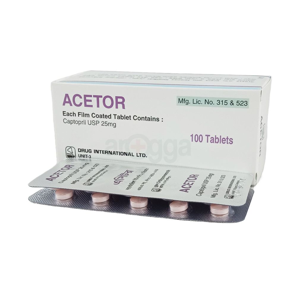 Acetor 25mg Tablet - Arogga Online Pharmacy