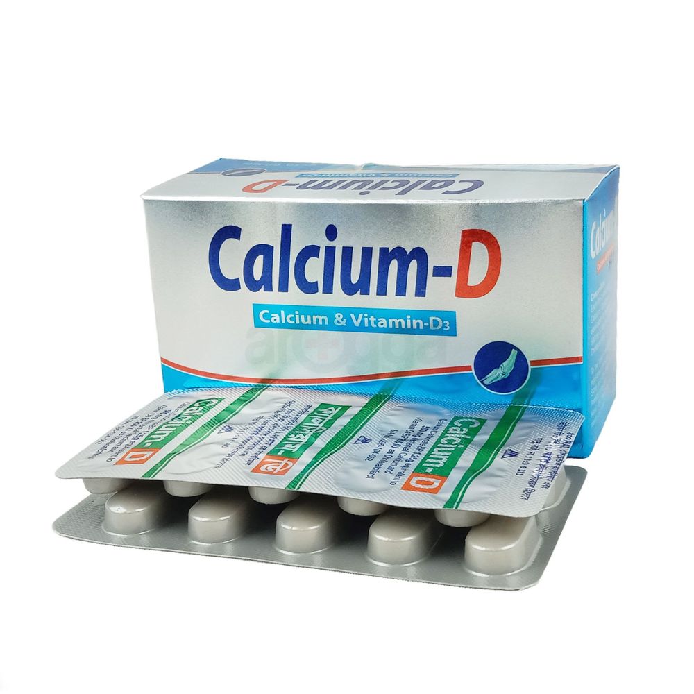 Calcium-D (10) 500mg+200IU Tablet - Arogga Online Pharmacy