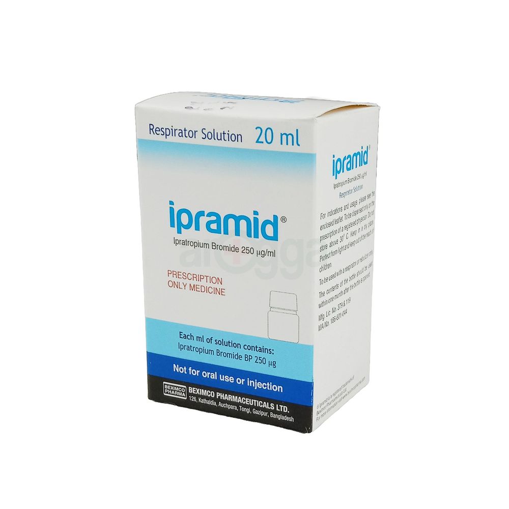 Ipramid Respirator Solution 250mcg/ml Nebuliser Solution - Arogga ...