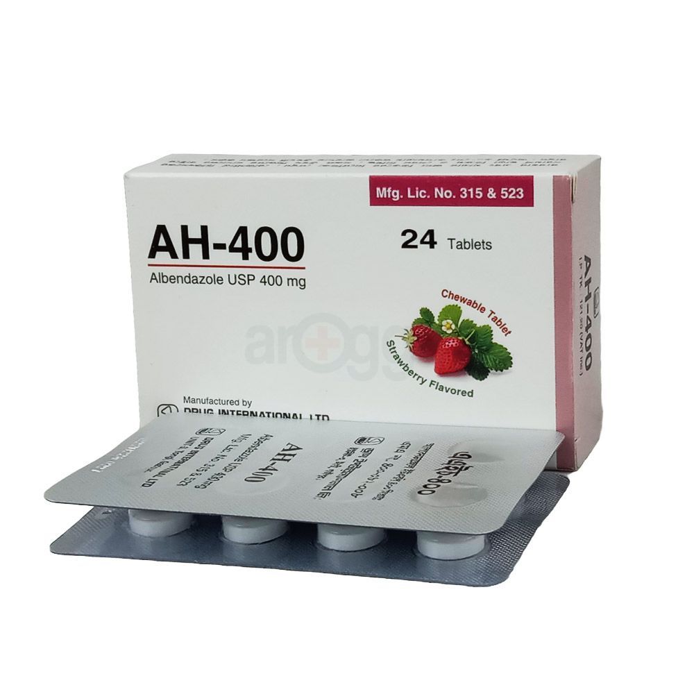 AH-400 Chewable 400mg Tablet - Arogga Online Pharmacy