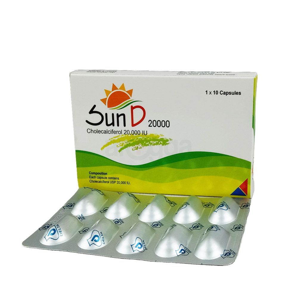 Sun D 20000 20000IU Capsule - Arogga Online Pharmacy