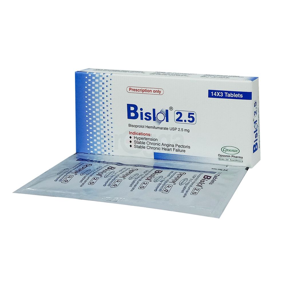 Bislol 2.5 2.5mg Tablet - বিসলল ২.৫ মি.গ্রা. ট্যাবলেট - Arogga Online ...