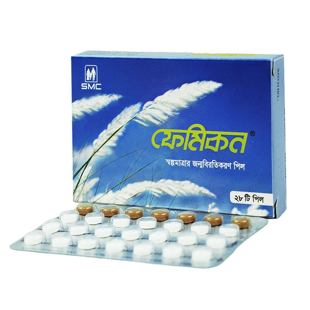 Femicon 0.3mg+0.03mg+75mg tablet - ফেমিকন পিল ট্যাবলেট - Arogga Online ...