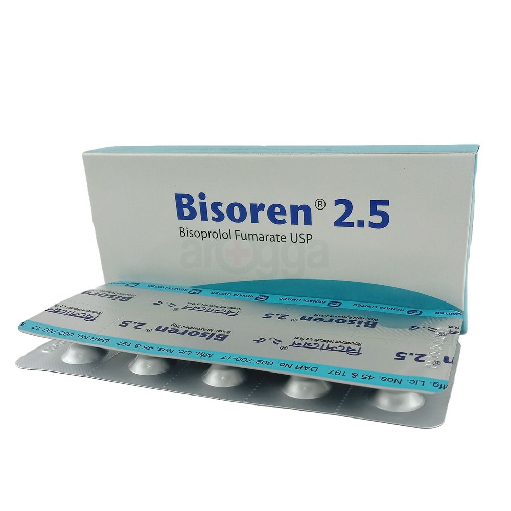 Bisoren 2.5 2.5mg Tablet - Arogga Online Pharmacy
