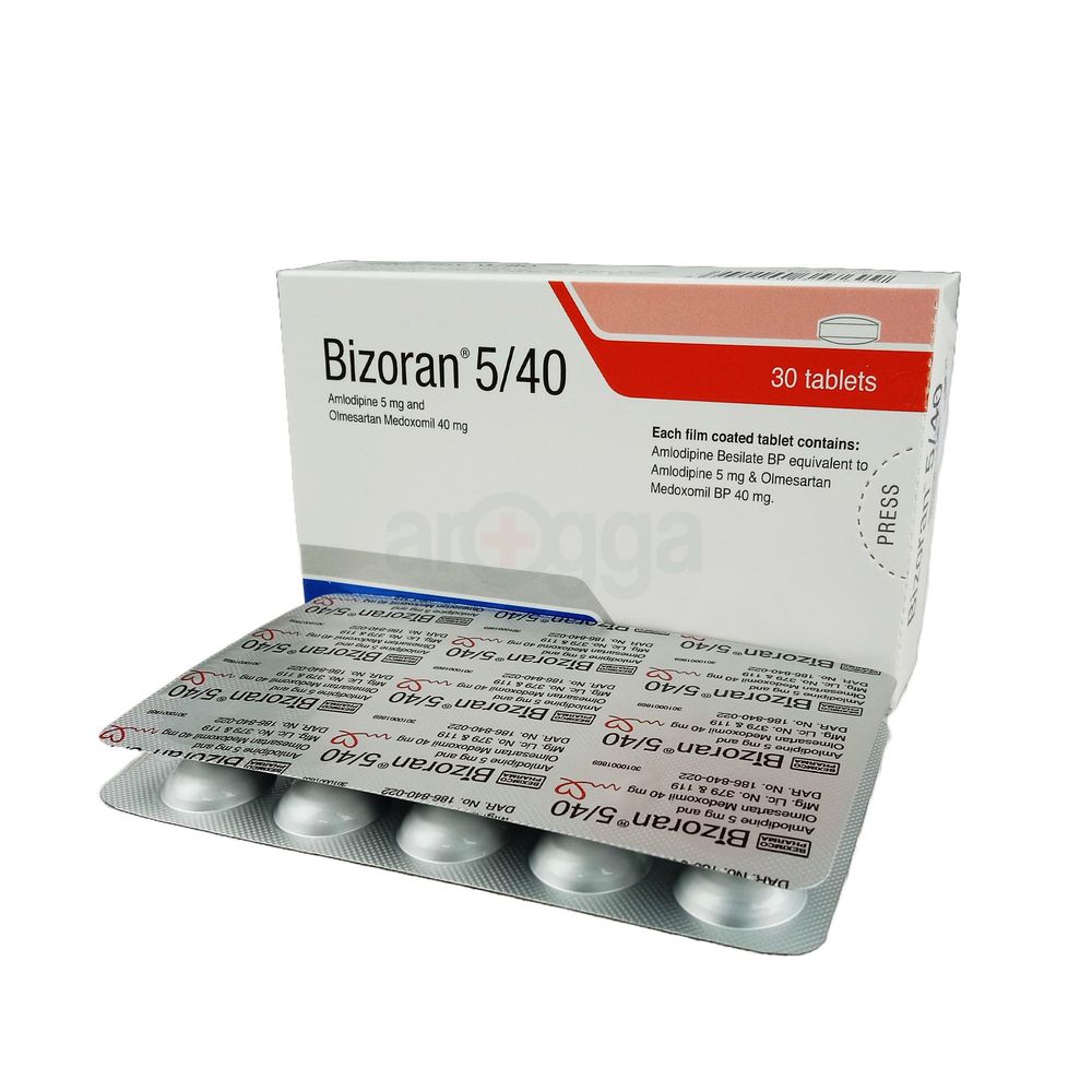 Bizoran 5/40 5mg+40mg Tablet - বাইজোরান ৫ মি.গ্রা.+৪০ মি.গ্রা. ট্যাবলেট ...