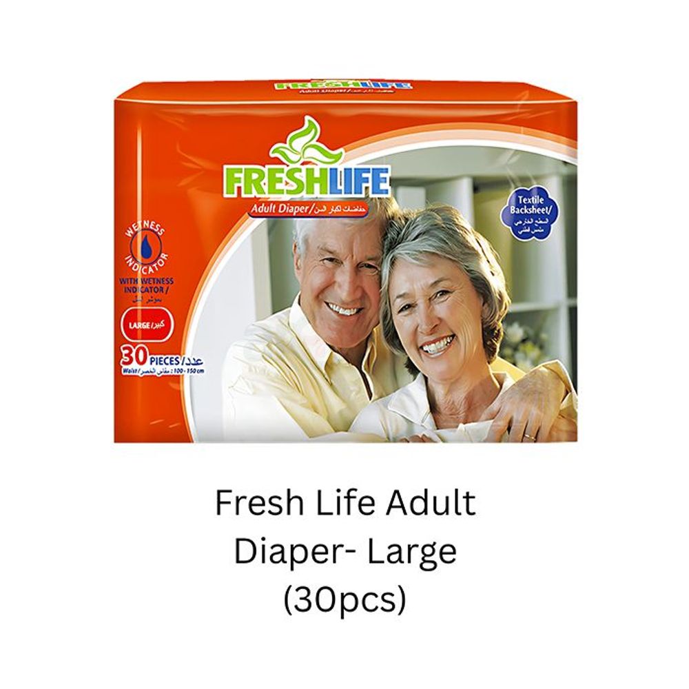 Freshlife Adult Diaper 30pcs - Large - Arogga Online Pharmacy