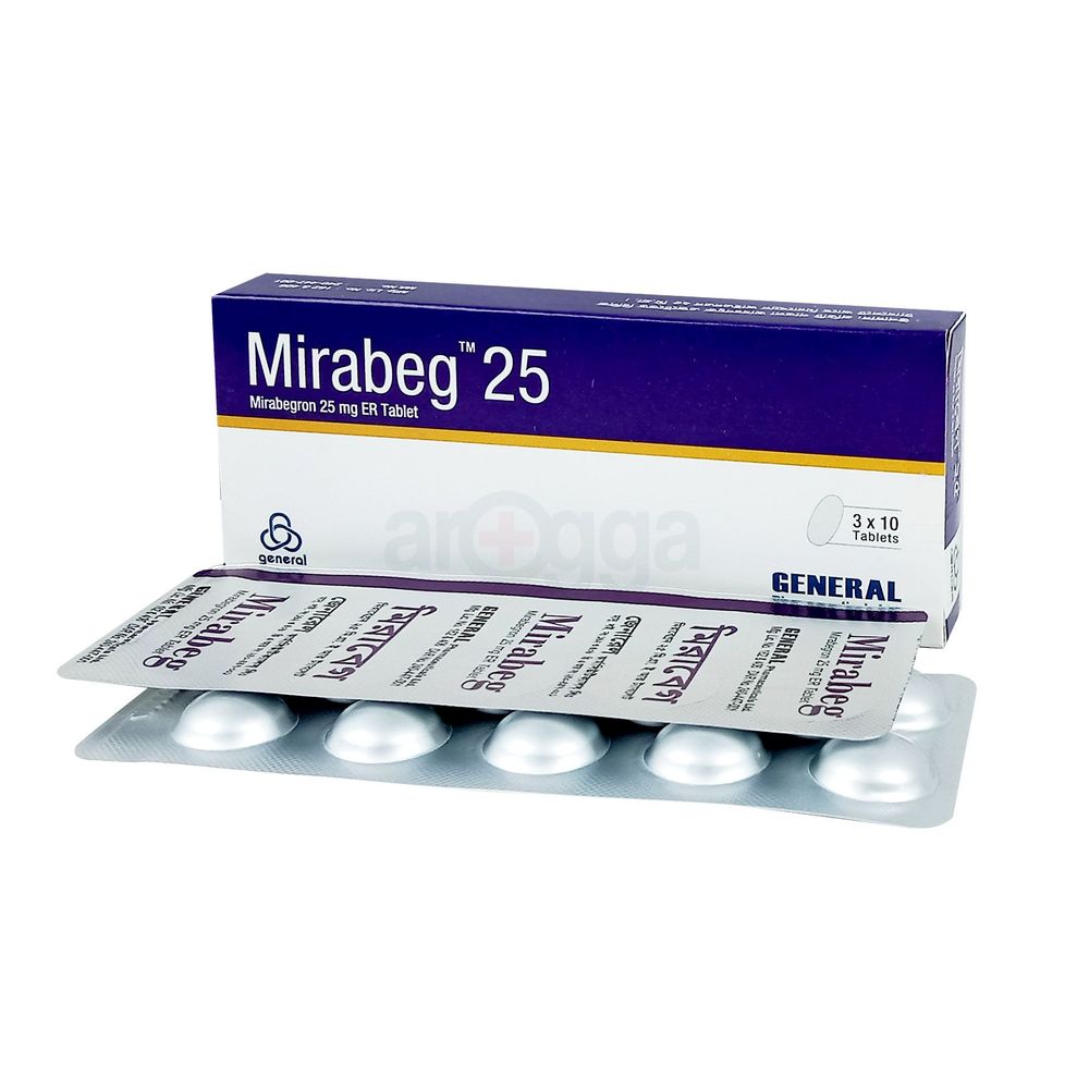 Mirabeg 25mg Tablet - Arogga Online Pharmacy