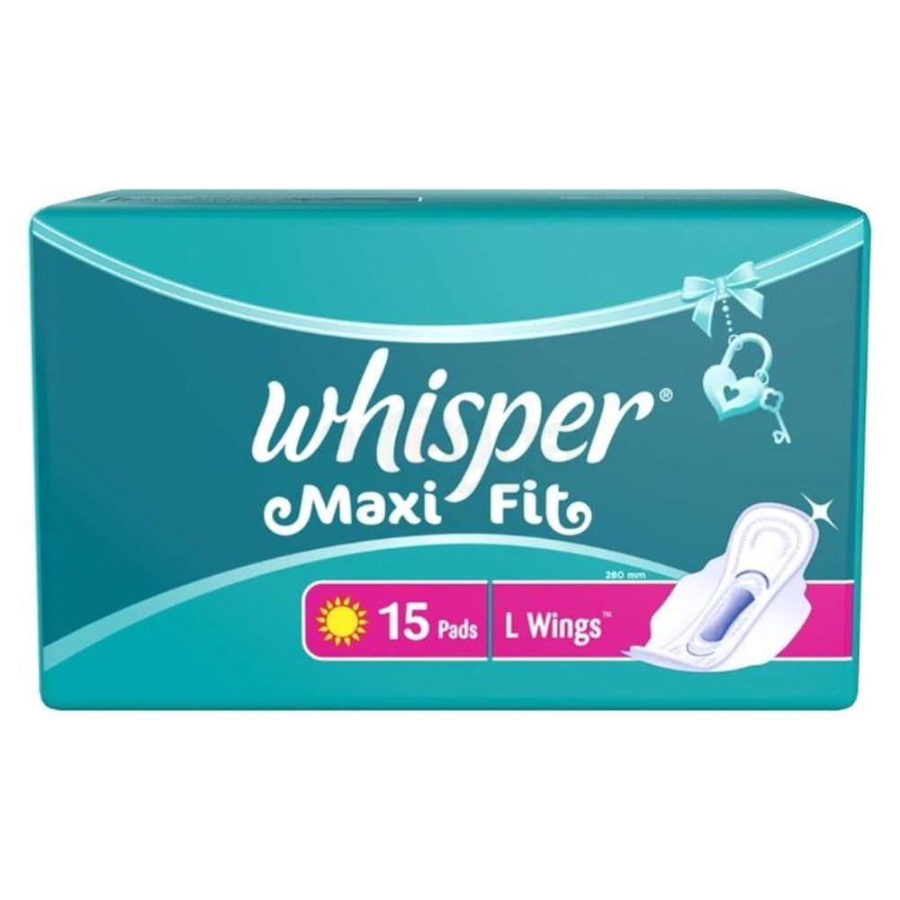 Whisper Maxi Fit Sanitary Pads with Wings L+ 15 Pcs price in Bangladesh ...