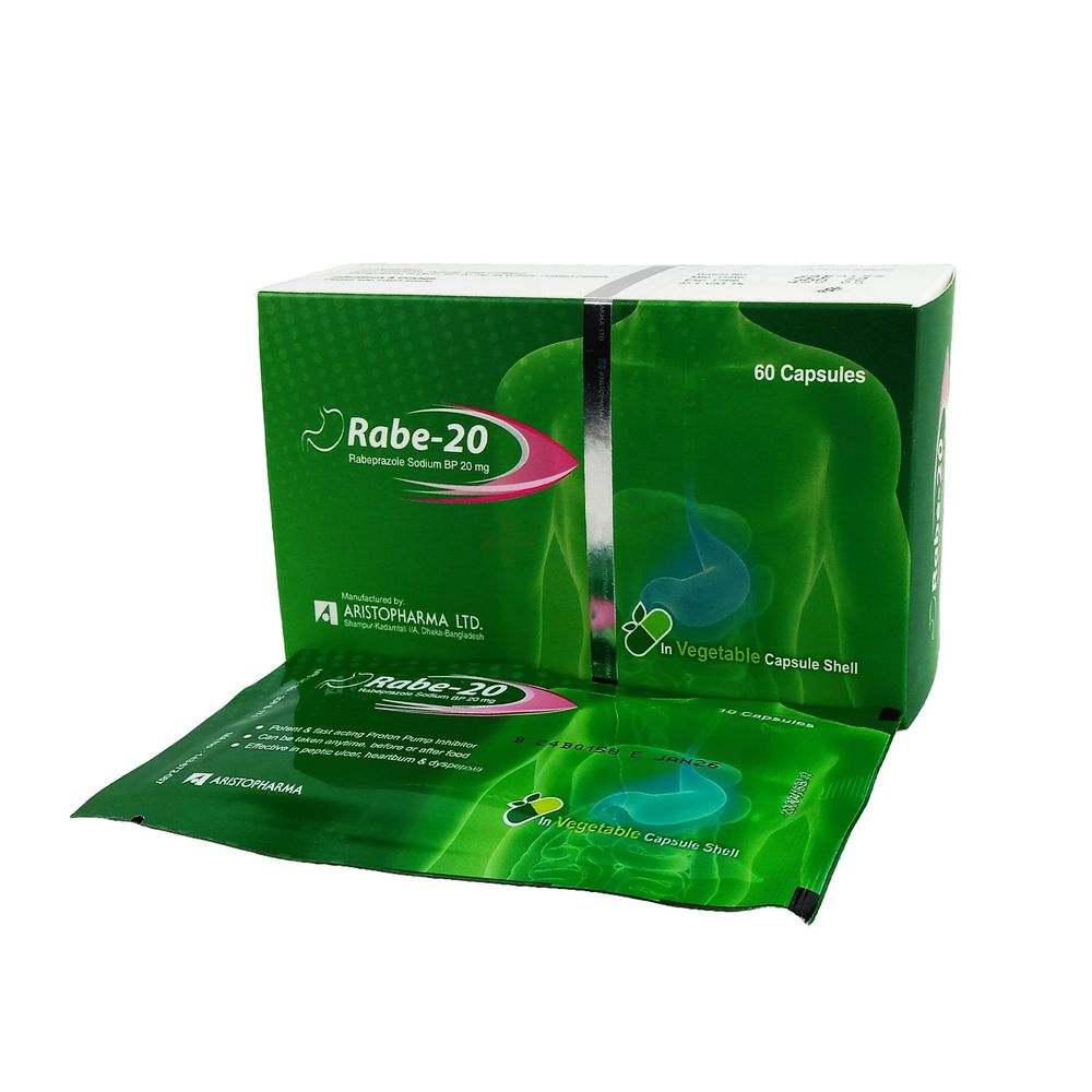 Rabe 20mg Capsule - Arogga Online Pharmacy