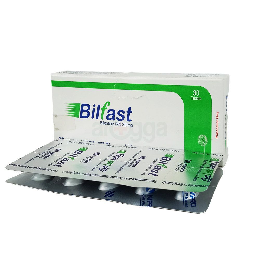 Bilfast 20mg Tablet - Arogga Online Pharmacy