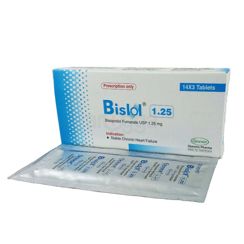 Bislol 1.25 1.25mg Tablet - Arogga Online Pharmacy