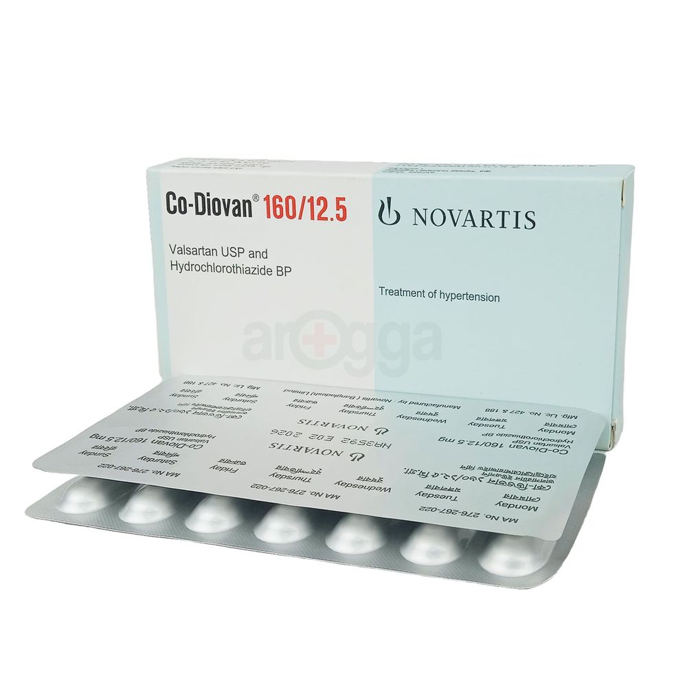 Co-Diovan 12.5/160 12.5mg+160mg Tablet - Arogga Online Pharmacy