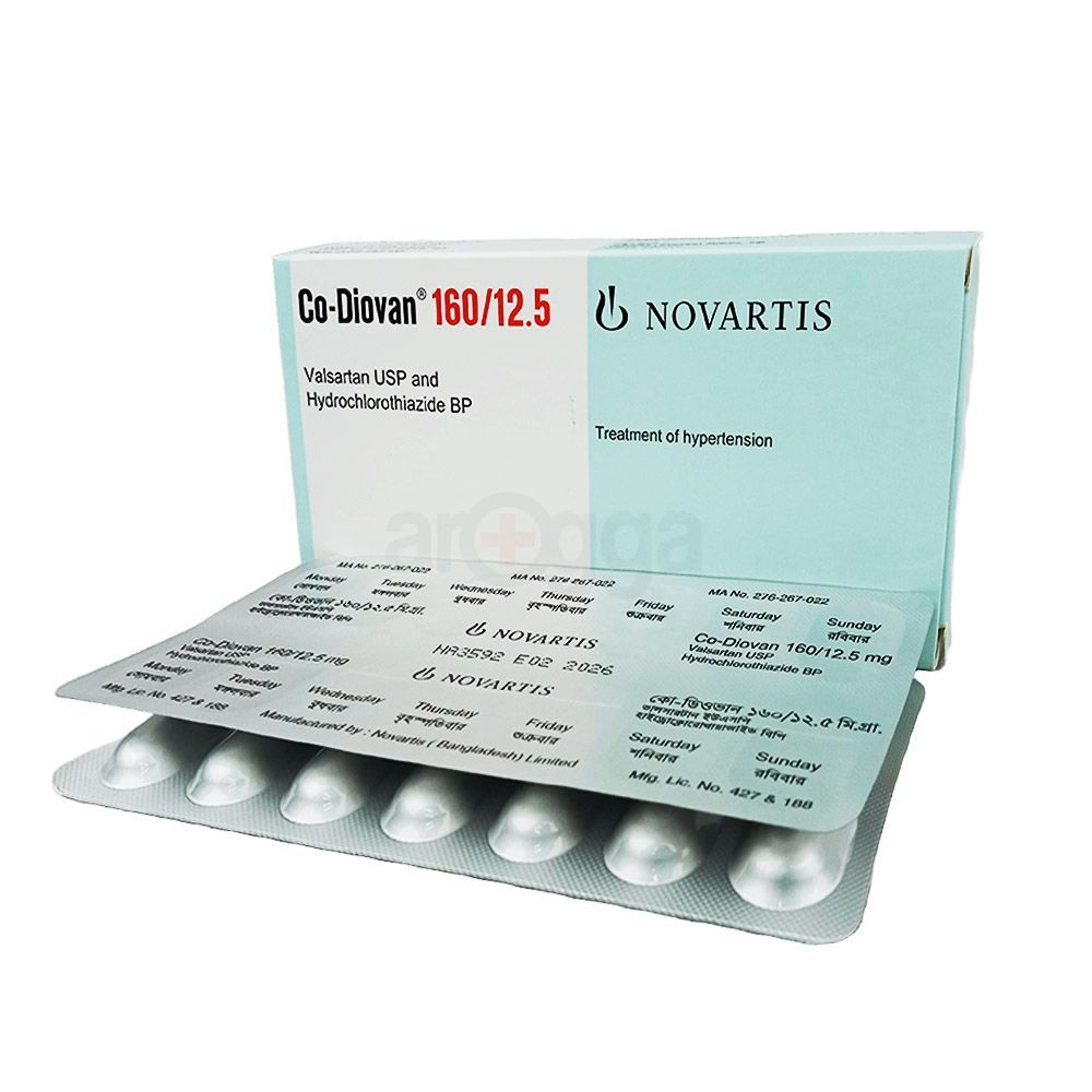 Co-Diovan 12.5/160 12.5mg+160mg Tablet - Arogga Online Pharmacy