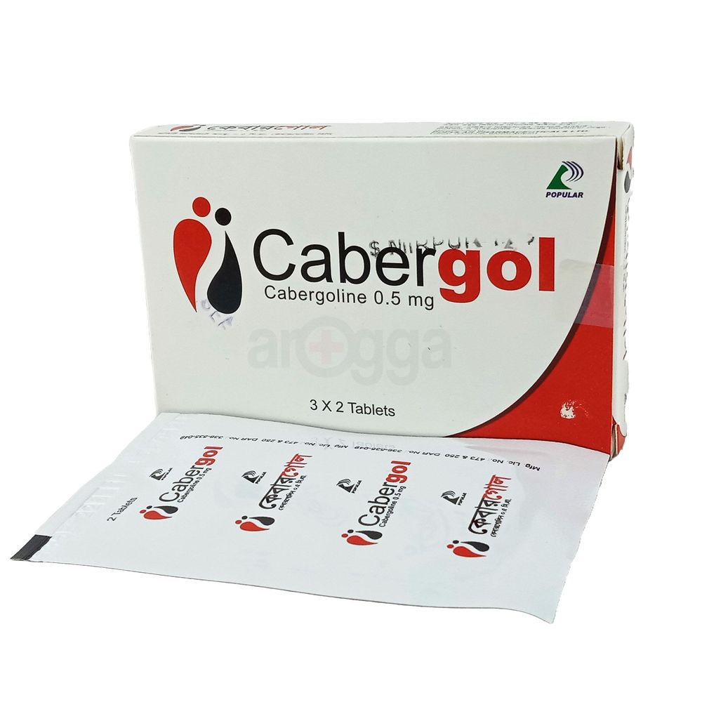 Cabergol 0.5mg Tablet - Arogga Online Pharmacy