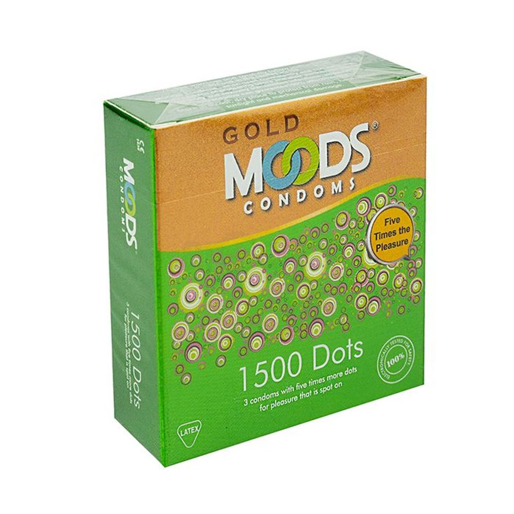 Moods Gold 1500 Dots Condom 3's Pack - Arogga Online Pharmacy